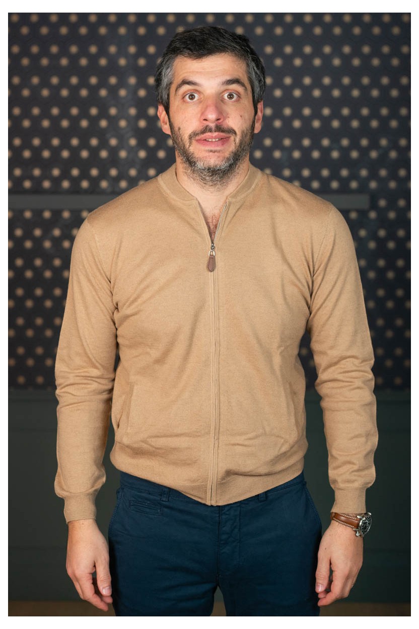 Gilet Zippé Camel - Jordan Malka